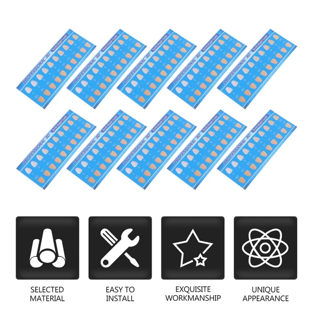 PRINTABLE CARDS TEETH Shade Guide Tooth Color Chart Supplies EUR 8,77 ...