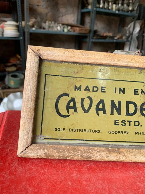 1970'S OLD VINTAGE Cavender's Ltd. Cigarettes Adv. Lithograph Tin Sign ...