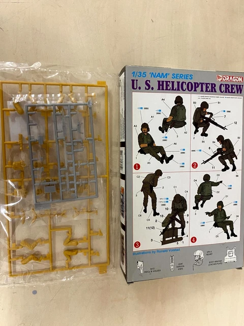 DRAGON 3311 U.S. Helicopter Crew Vietnam ungebaut u. komplett EUR 18,00 ...
