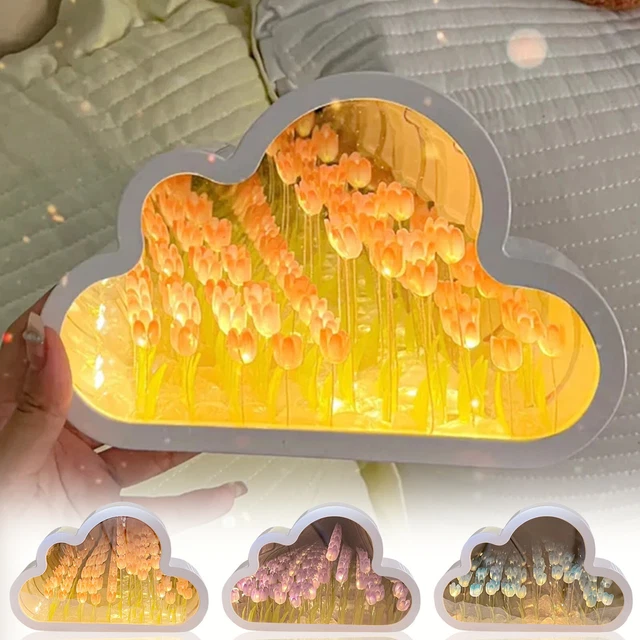 CLOUD TULIP NIGHT Light DIY Material Pack Handmade Mirror Flower Lamp £ ...
