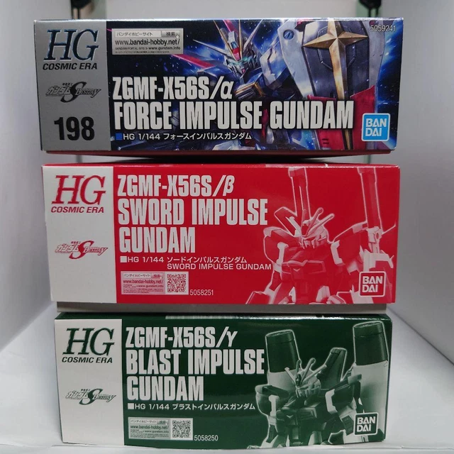 HG IMPULSE GUNDAM 3 Types Set Force Sword Blast EUR 175,02 - PicClick FR
