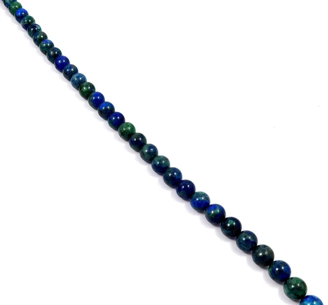 AZURITE BEADS STRAND 6mm Round 13 Inch 1 Strand Natural Gemstone Beads ...