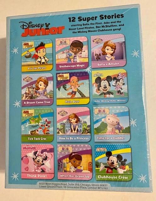 DISNEY JR MINI Board Books 12 stories Doc McStuffins, Mickey Mouse day ...