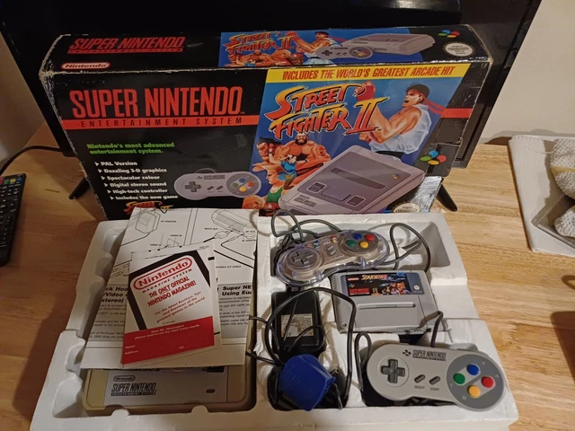 ORIGINAL GENUINE NINTENDO SNES Console Boxed Street Fighter edition ...