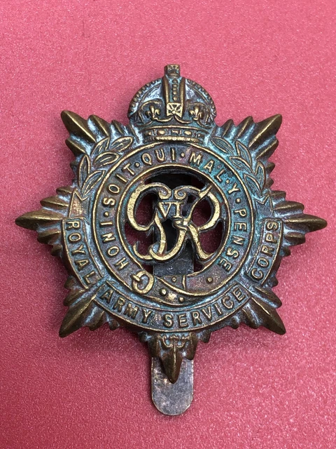 ORIGINAL WW2 BRITISH Army Cap Badge - Royal Army Service Corps RASC £8. ...