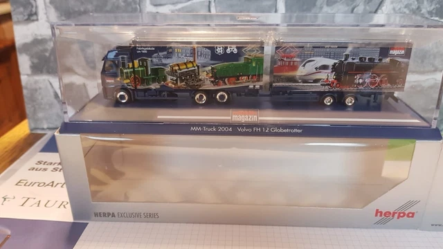 HERPA 1:87 VOLVO LKW mit Anhänger Exclusiv Serie Märklin Magazin 2004 EUR 23,50 - PicClick DE