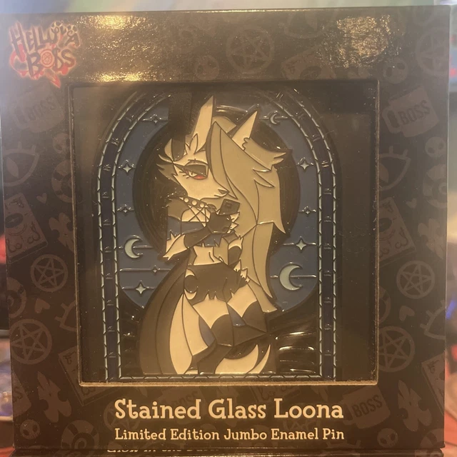 HELLUVA BOSS STAINED Glass Loona Limited Edition Jumbo Enamel Pin. Hazbin Hotel £142.67 ...