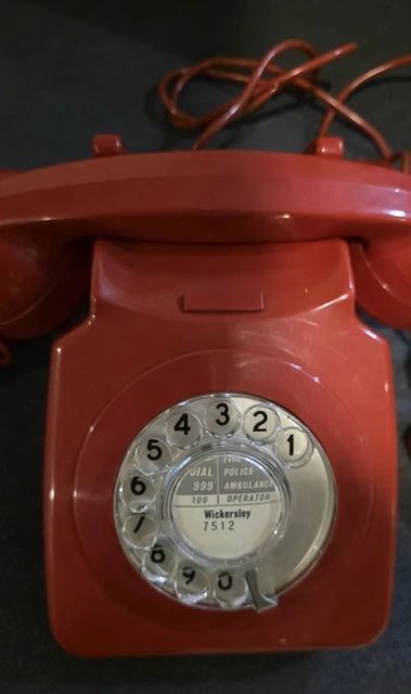 VINTAGE GPO RED Rotary Dial Telephone £31.90 - PicClick UK