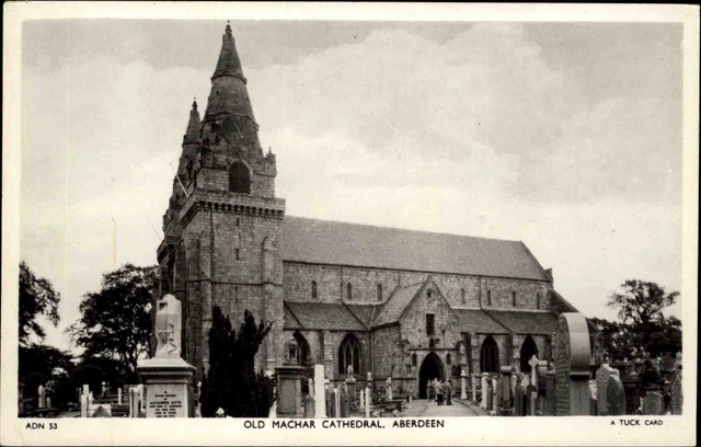 ABERDEEN SCHOTTLAND VINTAGE postcard ~1940 Old Machar Cathedral ...