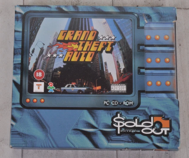 GRAND THEFT AUTO Vintage 1997 PC CD ROM Jeu Gta 1 Complet Cartes Testé ...