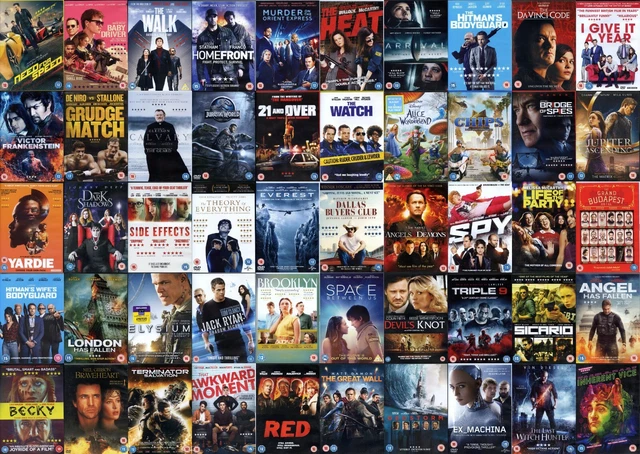 DVD BUNDLE 50 Movies All Shown in Picture All with Cases All VG+ or ...