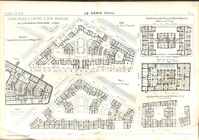 ROTHSCHILD CIVIL ENGINEERING Cheap Rental Buildings Cut Plan 1911-1912 ...