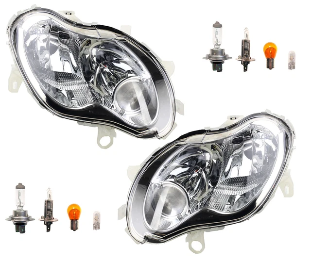 SET FARI ALOGENI adatti per Smart ForTwo 450 04-06 con lampadine L R ...