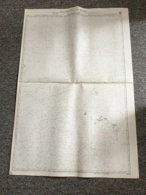 ADMIRALTY SEA CHART Arquipelago Dos Adores Flemish Cap Sea Chart No ...
