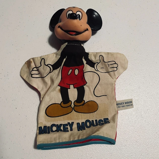 VINTAGE ORIGINAL MICKEY Mouse Hand Puppet Walt Disney Productions $15. ...