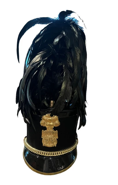 VINTAGE CITADEL MILITARY Academy Cadet Parade Shako Hat w/ Strap £91.32 ...