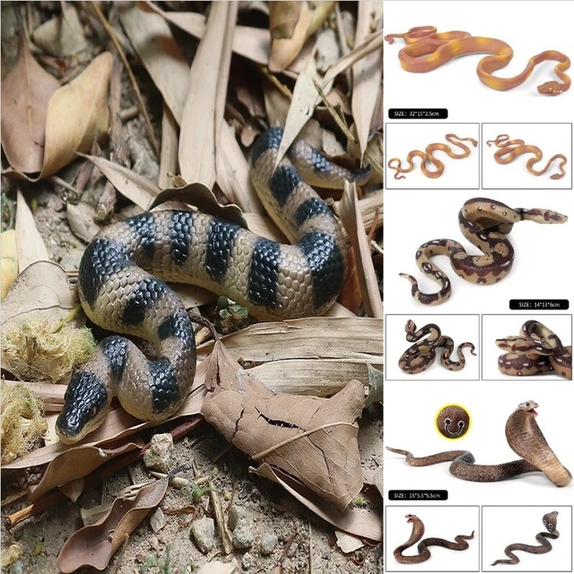 FAKE REALISTIC SNAKE Rubber Snakes Artificial Lifelike Scary Props ...