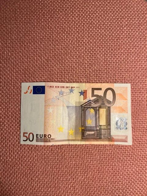 BILLET RARE 50 euros de 2002 signé Jean-Claude Trichet série x EUR 100 ...