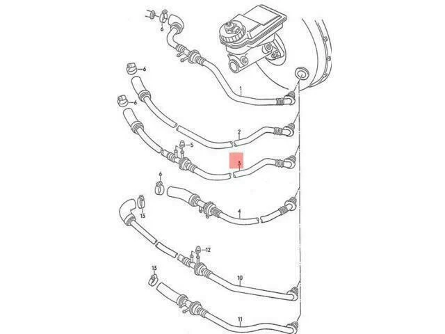 ORIGINAL VACUUM PIPE with non-return valve lhd OEM VW EuroVan 70 7D ...