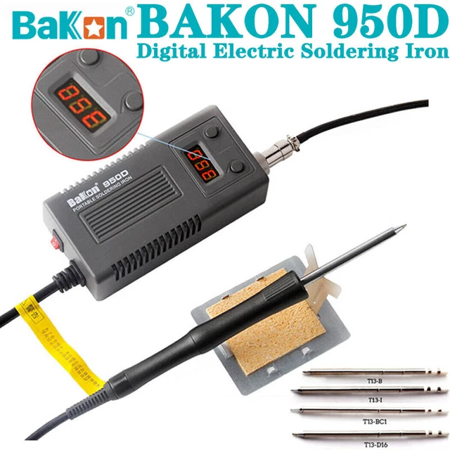 75W BAKON 950D Solder Iron Portable Electronic SMD Soldering Station ...