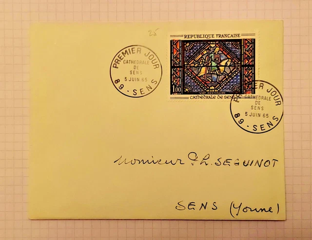 FRANCE 1965 2 enveloppes Premier Jour Cathédrale de Sens n°1427 Y&T 1F EUR 4,40 - PicClick FR