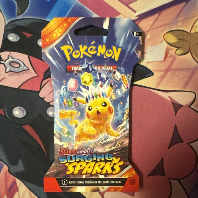 POKÉMON TCG: SCARLET & Violet Surging Sparks Sleeved Blister Booster ...
