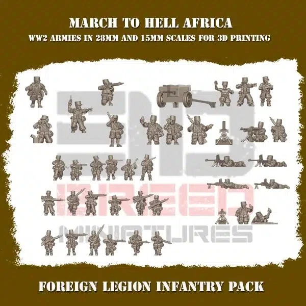 FRENCH FOREIGN LEGION Pack - 28mm - Bolt Action / Chain of Command ...