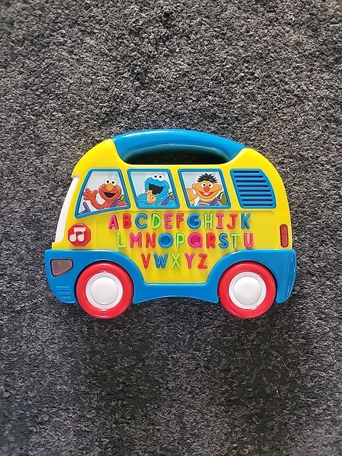 SESAME STREET VINTAGE Alphabet School Bus ABC Phonics Muppet Lights ...