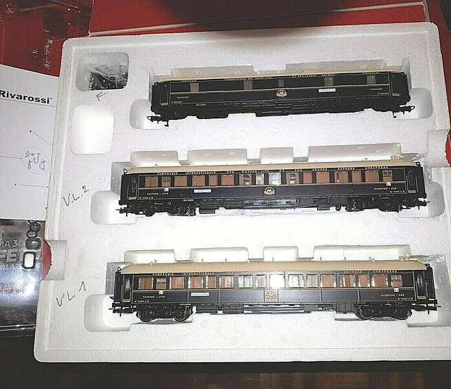 RIVAROSSI HO SET 3 Carrozze Ciwl "Simplon Orient Express" Ovp Usato Art.hr4010 EUR 219,99 ...