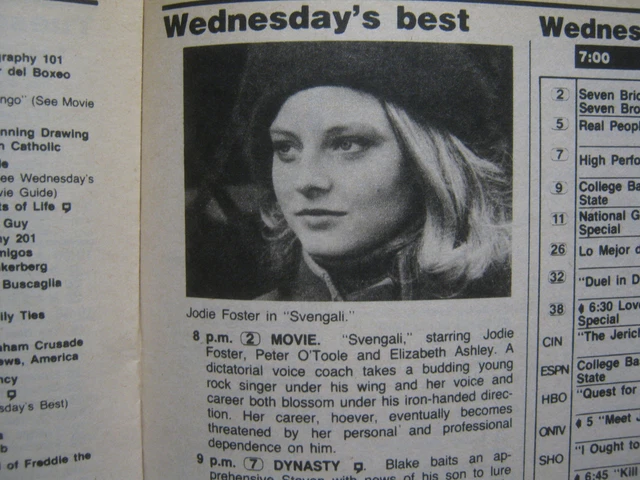 MARCH 6, 1983 Chicago Tribune TV Week Mag(JODIE FOSTER/SVENGALI ...