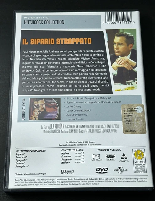 IL SIPARIO STRAPPATO di Alfred Hitchcock - DVD ITA in italiano EUR 5,00 ...