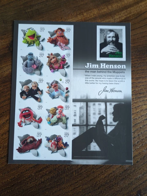 JIM HENSON THE Man Behind The Muppets Eleven 37c Stamp Sheet US 2004 £6 ...