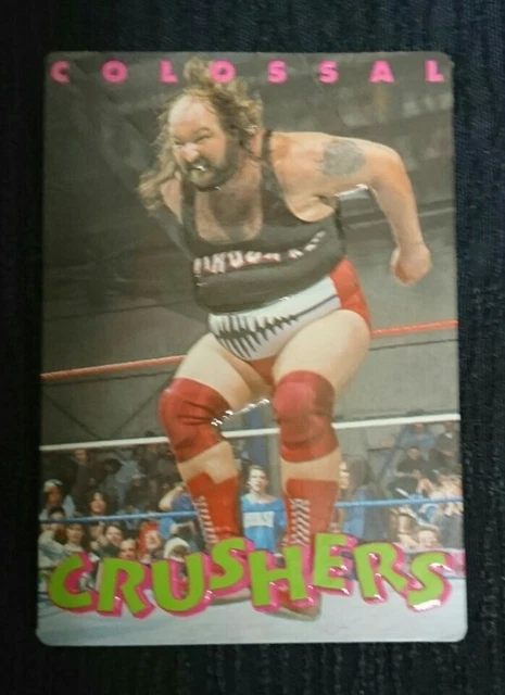 WWF 1994 ACTION packed card 34 Earthquake colossal crushers gold 3d Wwe ...