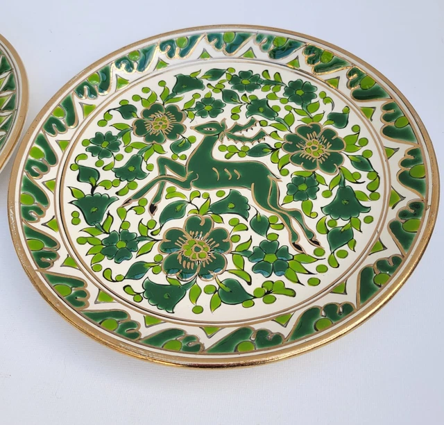 VINTAGE WALL PLATES x 2 Apollon Keramik Archangelos Rodos Hand Made in ...