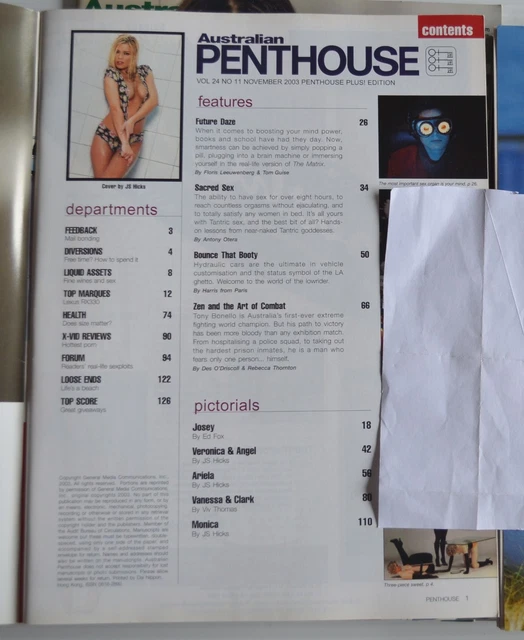 AUSTRALIAN PENTHOUSE MAGAZINE - November 2003 $35.00 - PicClick AU