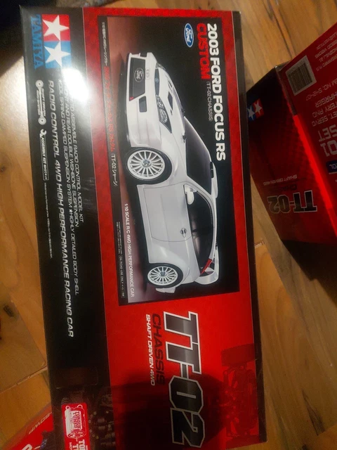 TAMIYA TT-02 RC 2003 Ford Focus RS Custom 4WD Assembly Kit White (58724 ...