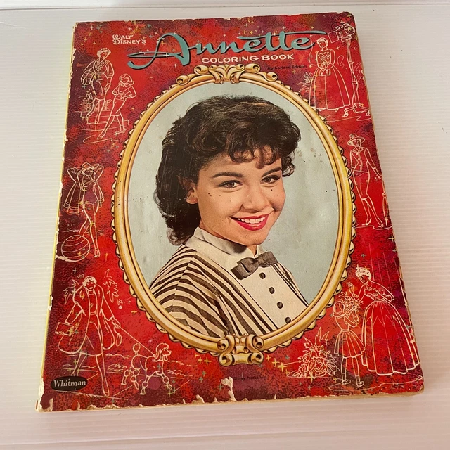 WALT DISNEY ANNETTE Coloring Book Whitman Vintage 1961 Annette ...