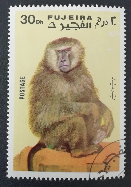 TIMBRE STAMP FUJEIRA Singe Monkey Faune 1972 EUR 1,30 - PicClick FR