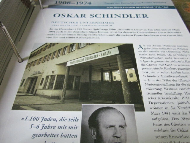GESCHICHTE EUROPAS 1914-1945 Schlüsselfiguren Oskar Schindler 1908-1974 ...