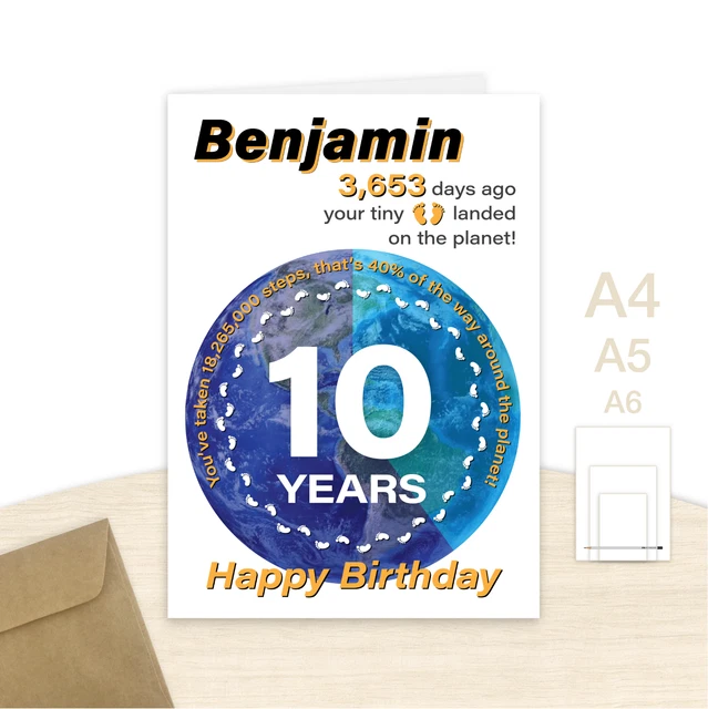 FUNNY 10TH BIRTHDAY Card For Boy For Girl Personalised Large Card FUNNY 10TH BIRTHDAY Card For Boy For Girl Personalised Large Card
