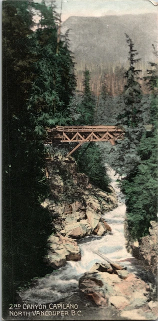 VINTAGE POSTAL 2ND Cañón Capilano Norte Vancouver CB Canada 8.3cm x 15 ...