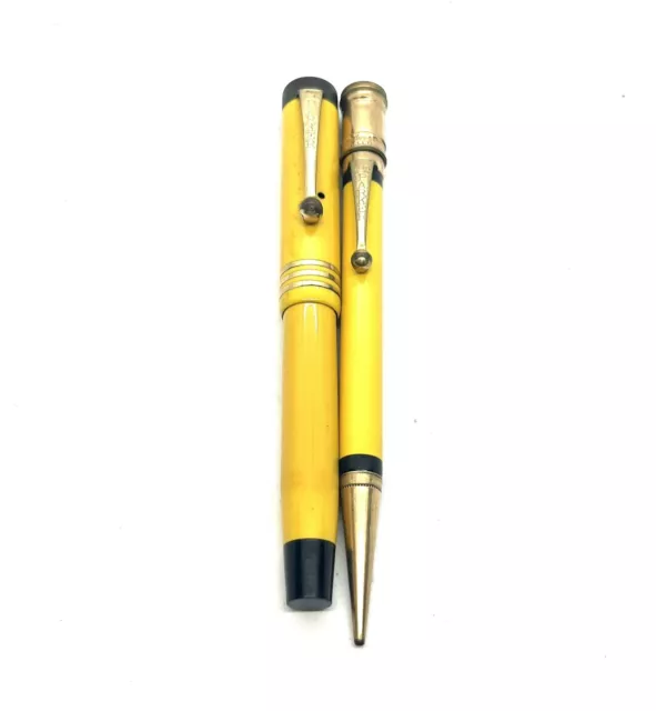 VINTAGE PARKER DUOFOLD Mandarin Fountain Pen And Mechanical Pencil RARE ... VINTAGE PARKER DUOFOLD Mandarin Fountain Pen And Mechanical Pencil RARE ...