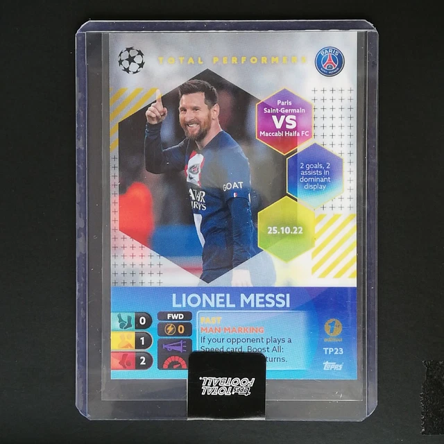 LIONEL MESSI - PSG Paris Saint Germain TP23 Topps Total Football 2022 ...