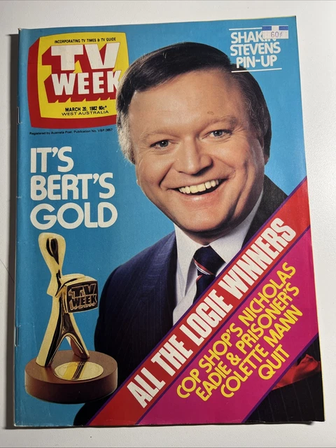 TV WEEK - Vintage South Australian Magazine March 20, 1982 BERT NEWTON ...