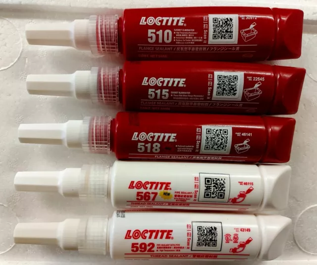 LOCTITE 510 515 518 567 592 SEALANTS 50ml - SAME DAY POSTAGE £14.40 ...