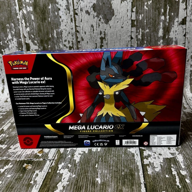 POKEMON TCG MEGA Lucario ex Premium Figure Collection Box sigillato in ...