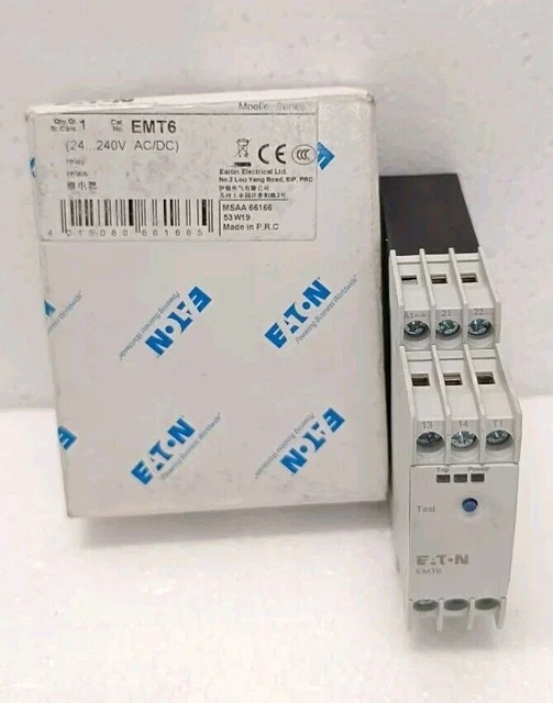 EMT6. THERMISTOR MOTOR Protection Relay 24-240Ac/Dc. Eaton-Moeller Free ...