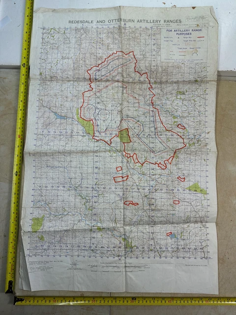 ORIGINAL BRITISH ARMY Training Map - Redesdale & Otterburn Artillery ...