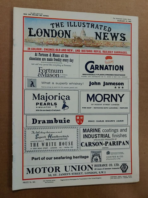 THE ILLUSTRATED LONDON news magazine August 17 1963 M119 £11.85 ...