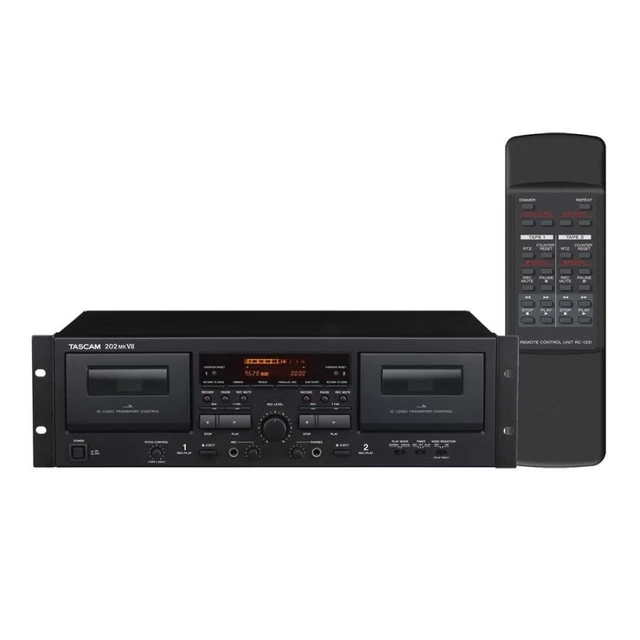 TASCAM 202MKVII DOUBLE Cassette Deck Dual Playback Recording Mixing NEW ...